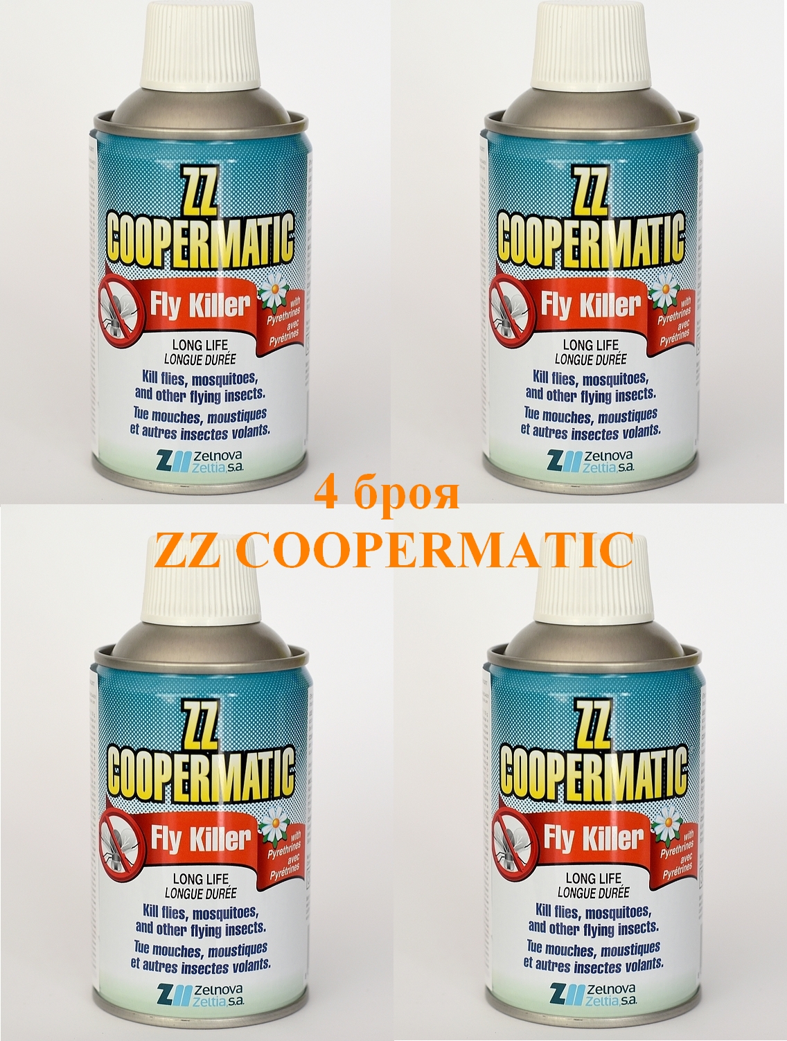 СПРЕЙ за Мухи с ДИСПЕНСЪР Coopermatic 4 БРОЯ комплект - kontiki.bg